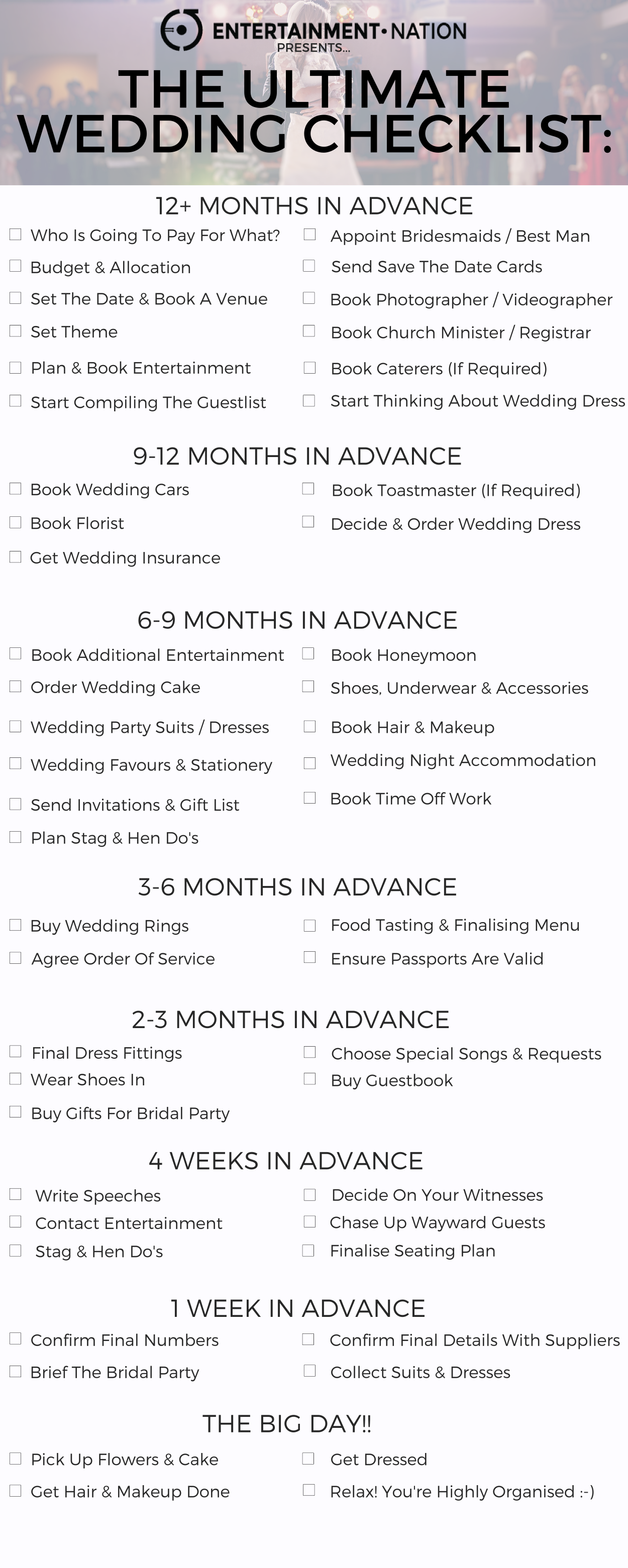 Wedding Planner Checklist Template Wedding Planner Checklist Template
